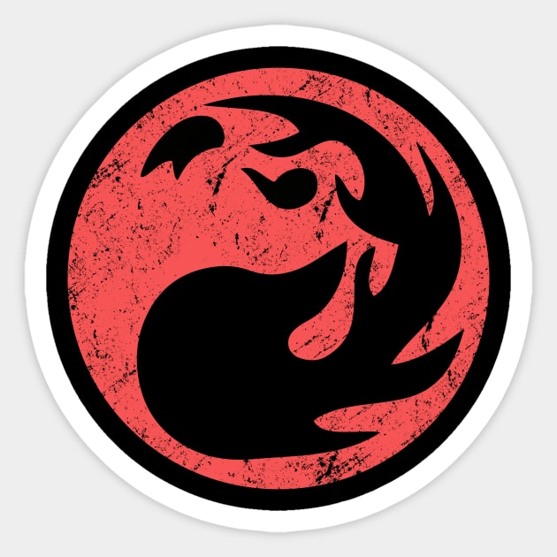 Red Mana Magic The Gathering Vintage Magic The Gathering Sticker